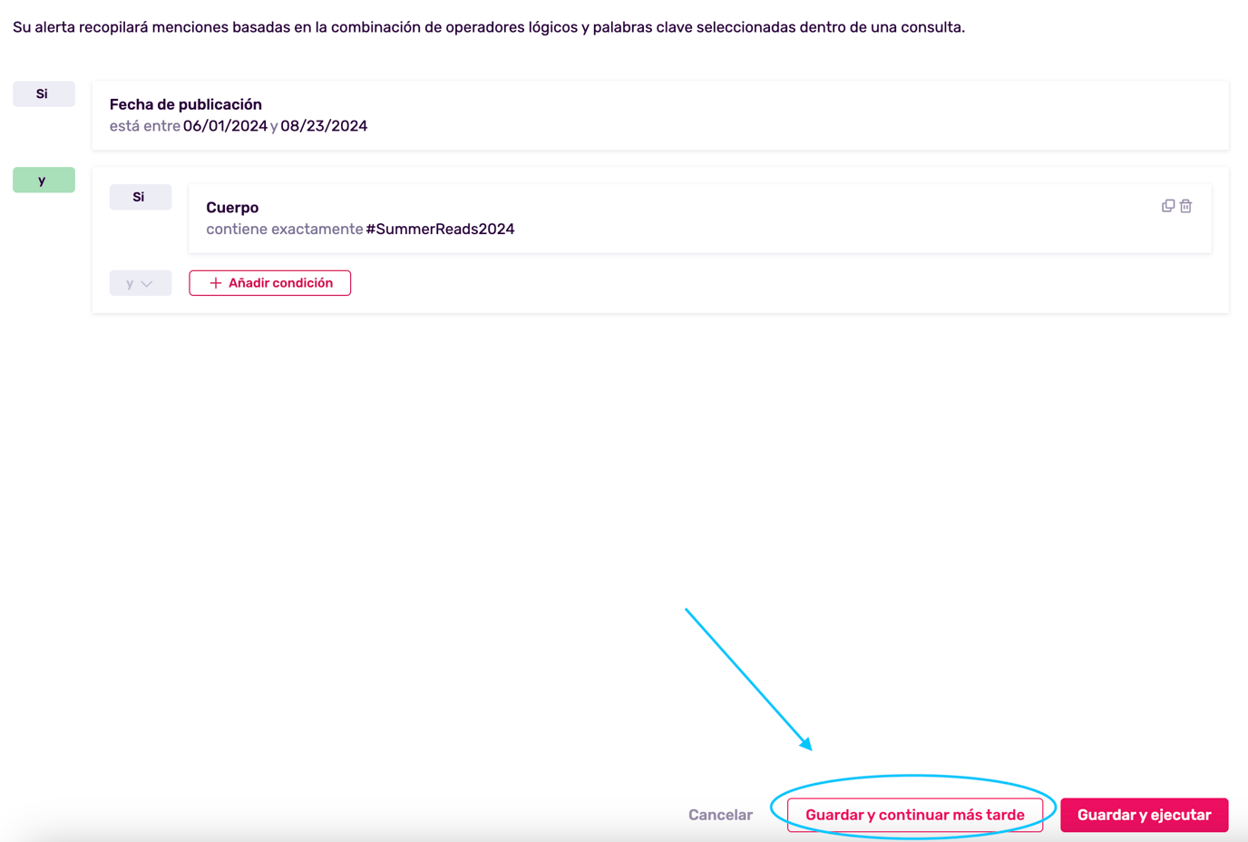 Cómo crear una alerta