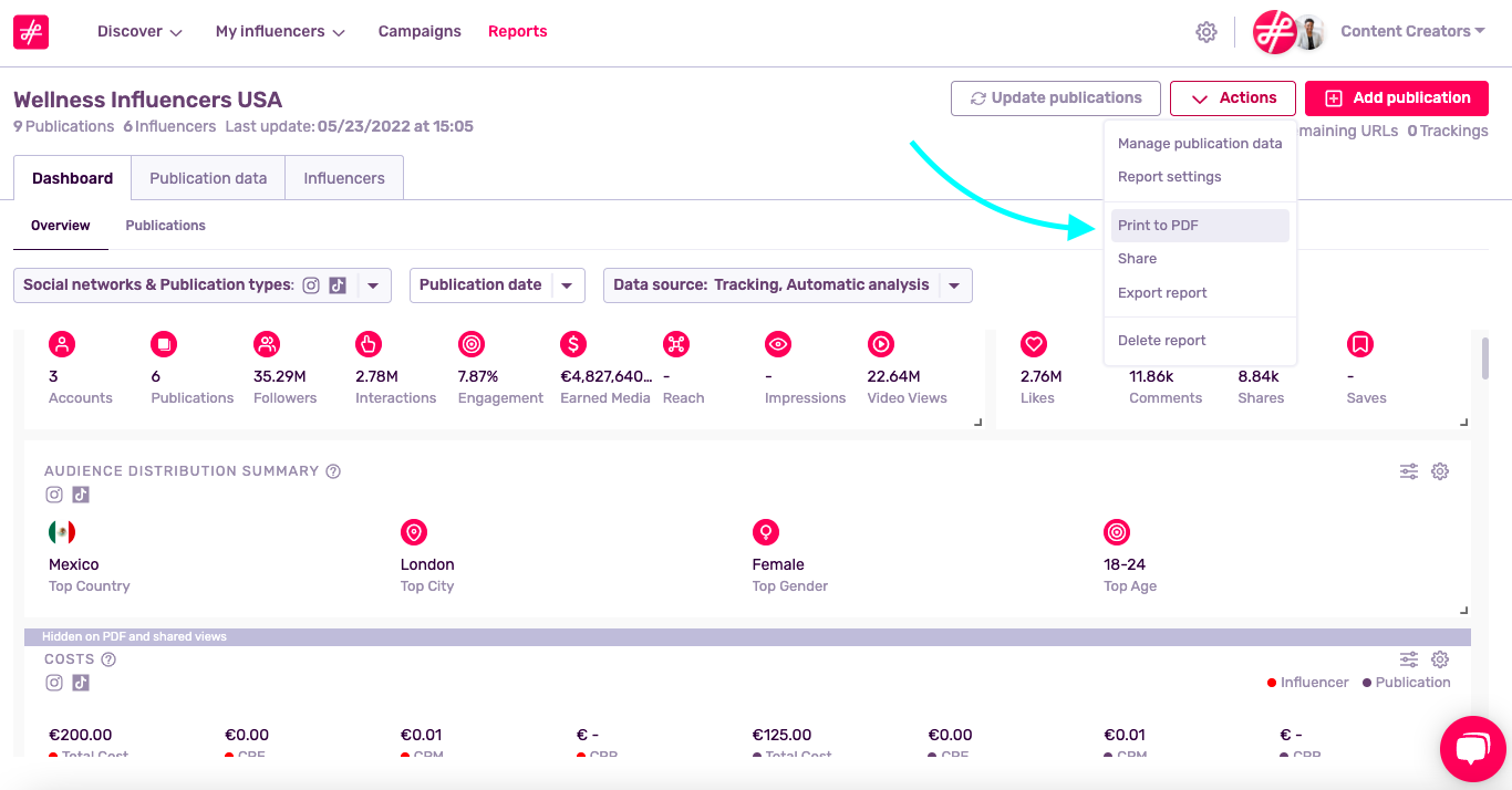 Download a Report in PDF