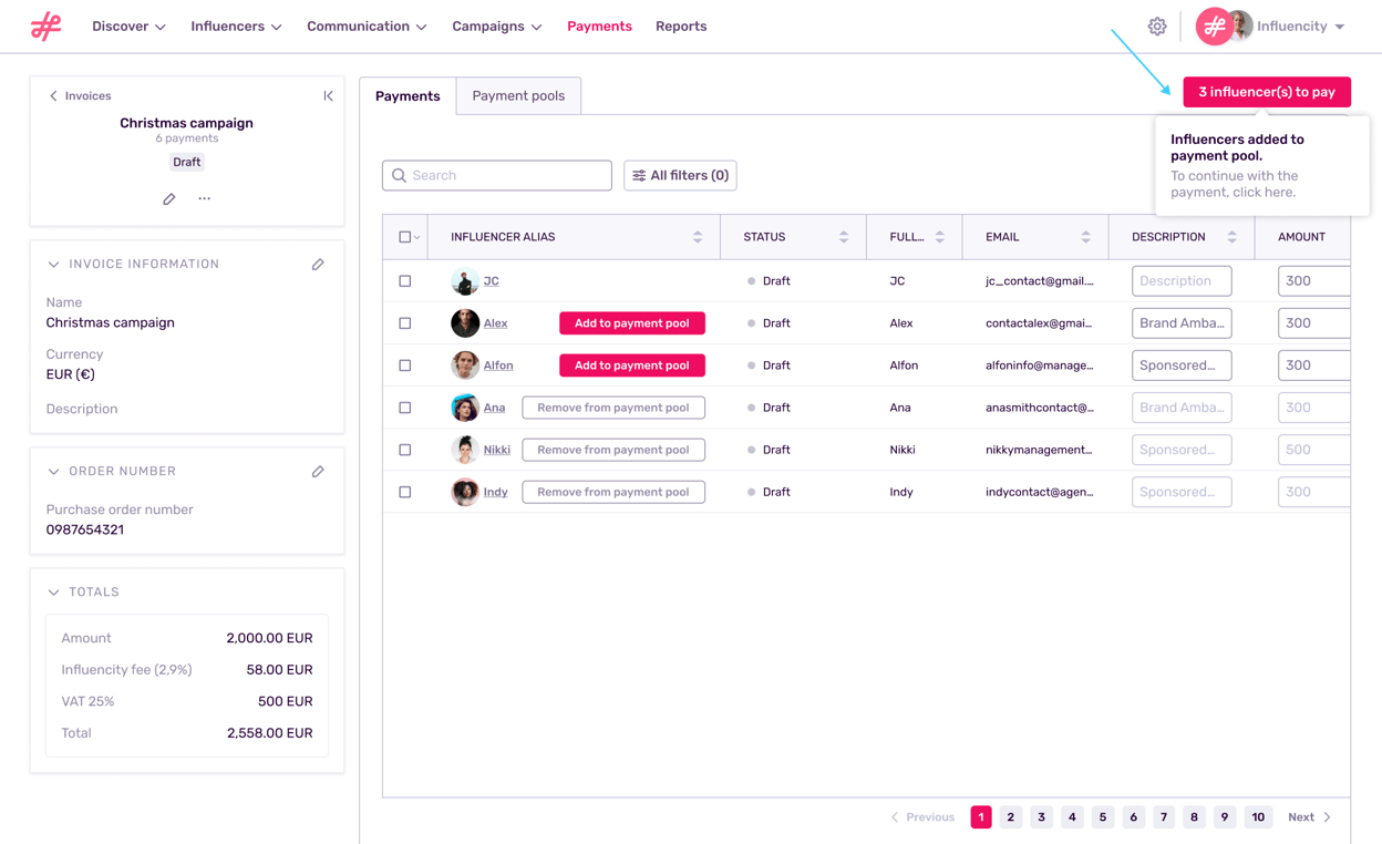 What are payment pools and and how to create one?