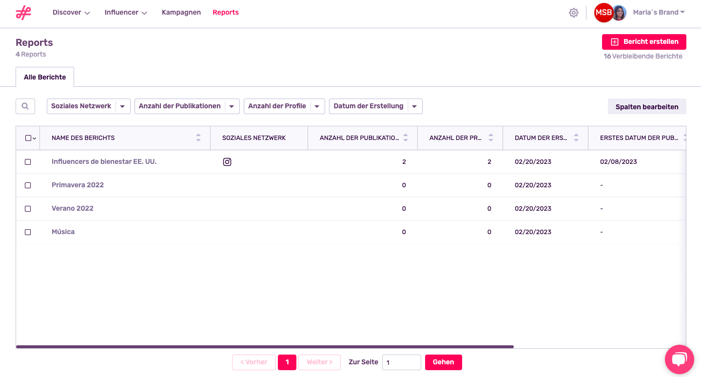 Einen Bericht erstellen