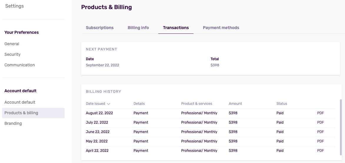 View and Download Your Influencity Invoices and Receipts