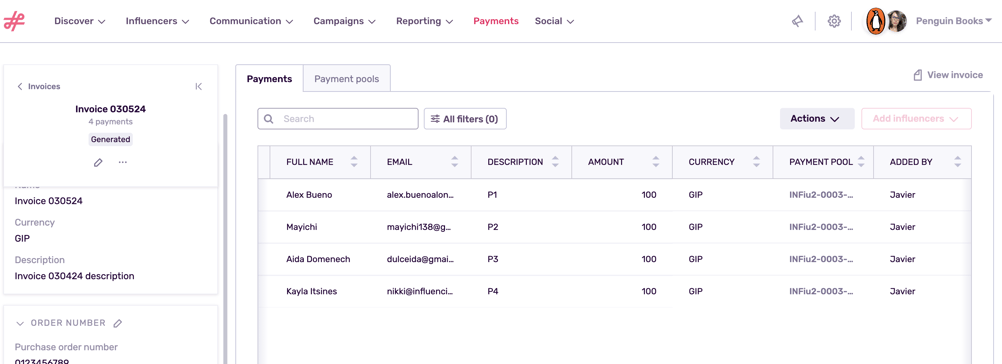 What are and how to create influencer invoices?